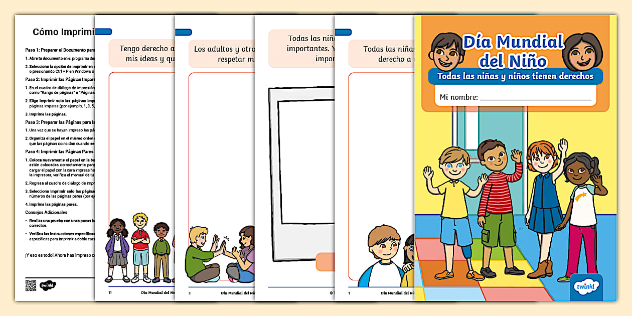 Cuaderno de actividades: Derechos de los niños | Twinkl