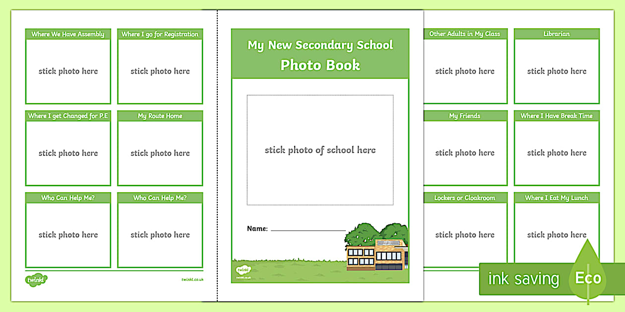 Editable My New Secondary School Photo Book - Twinkl