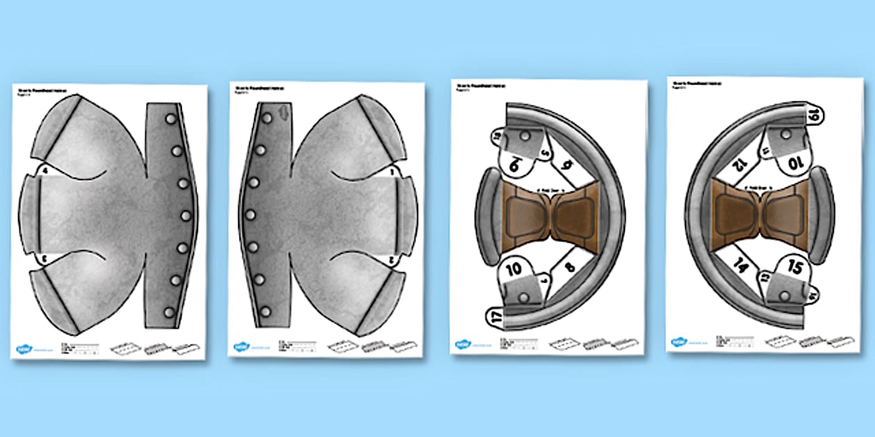 3D Stuarts Roundhead Helmet Role Play Printable - Twinkl
