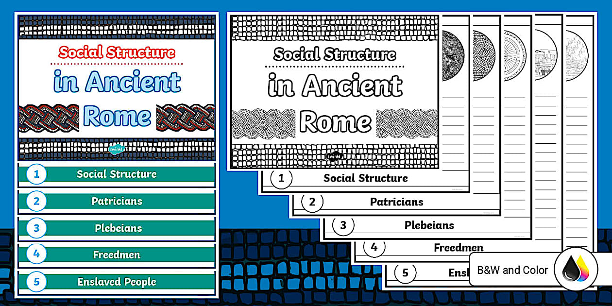 Social Structure in Ancient Rome Flipbook for 6th-8th Grade