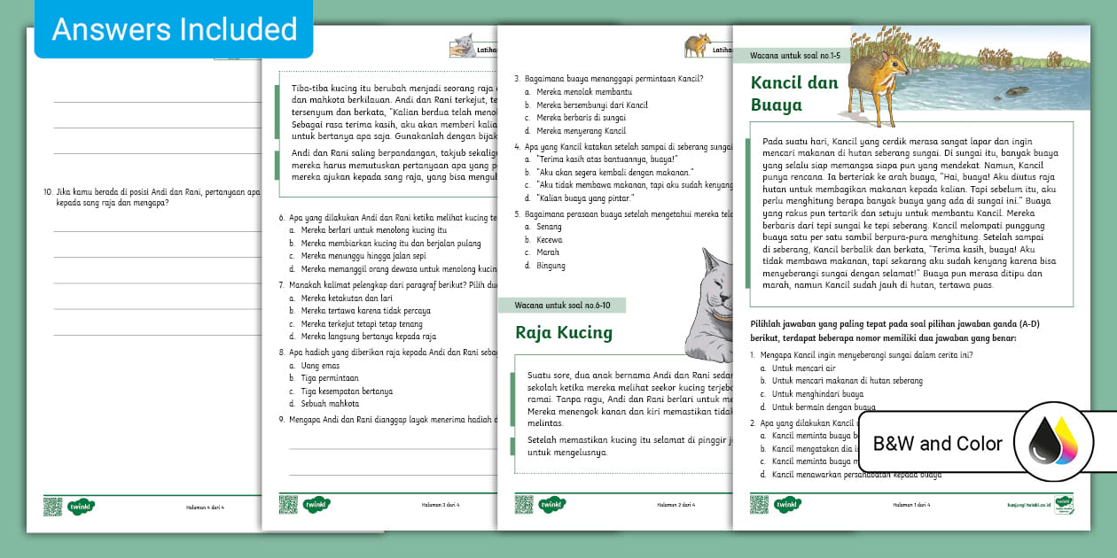 Latihan ANBK Literasi AKM Level 1 Fase B