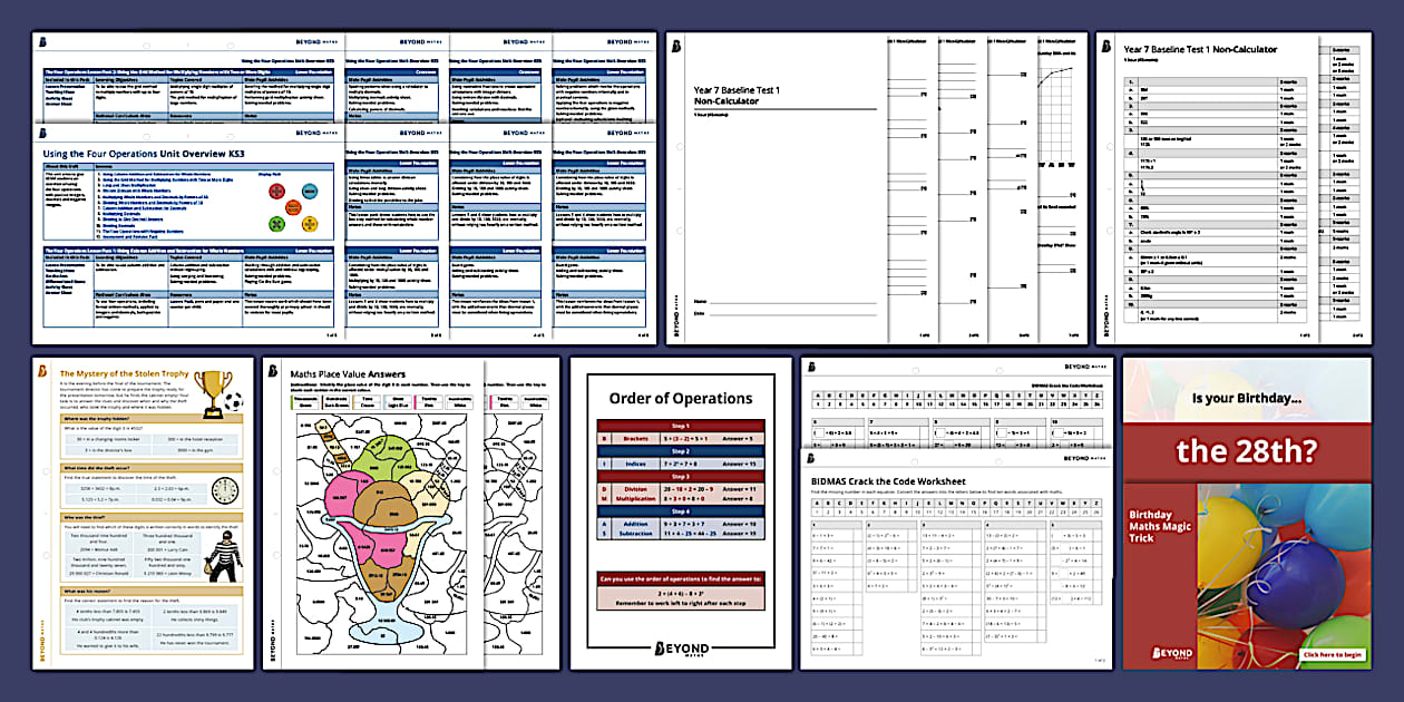 👉 Welcome to Year 7 Maths Induction Pack (teacher made)