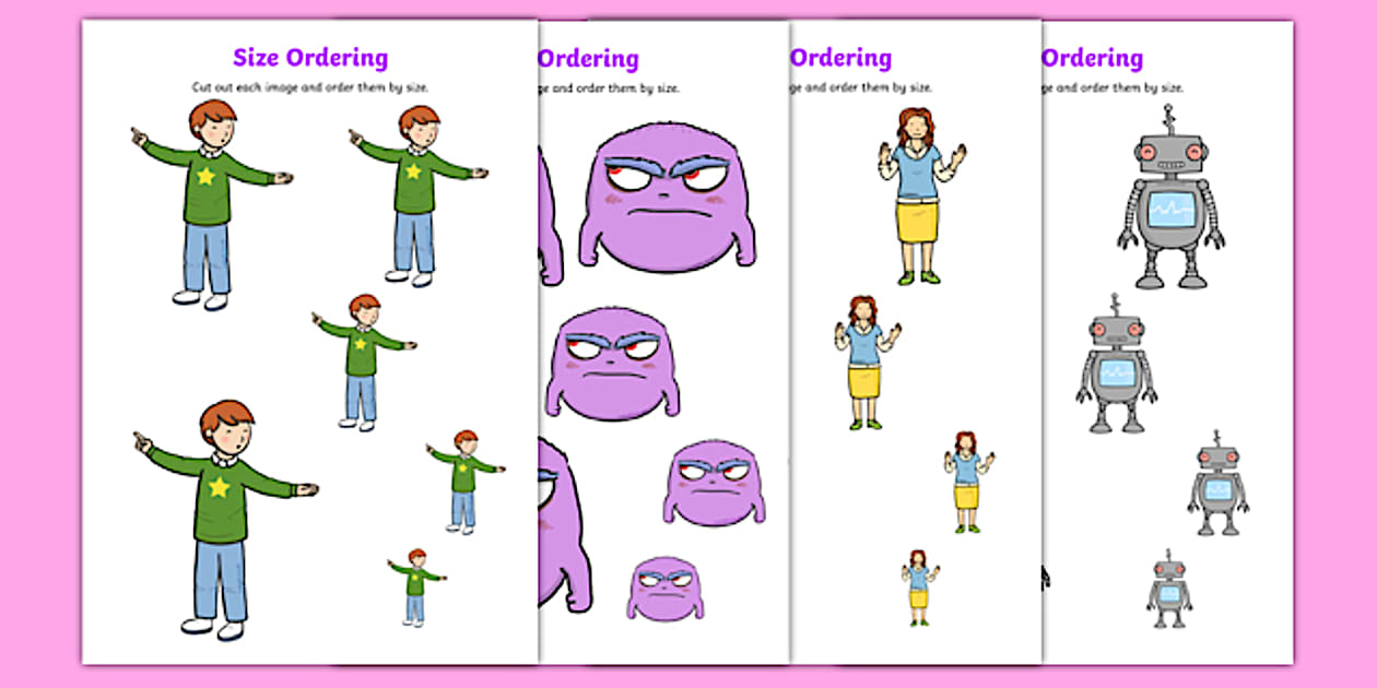Not Right Now Size Ordering (teacher made) - Twinkl
