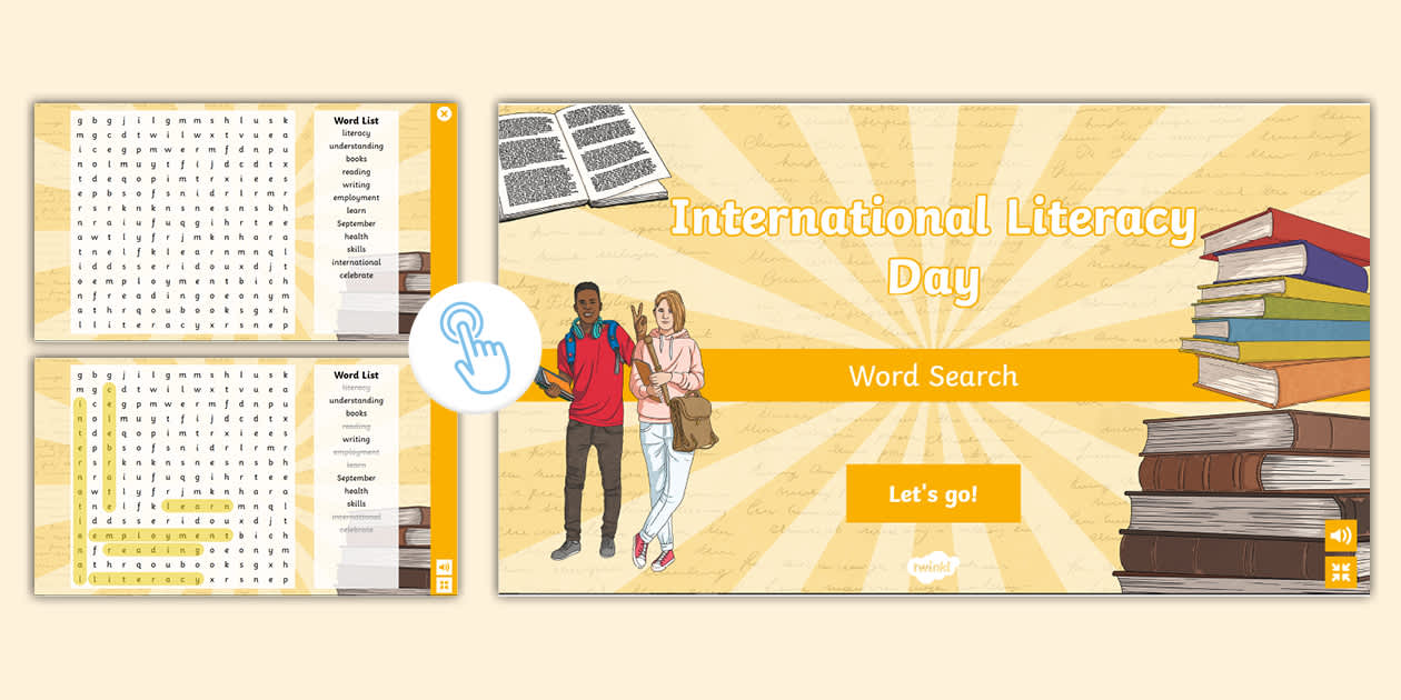 International Literacy Day Interactive Word Search