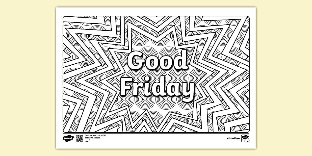Good Friday Colouring Sheet (teacher made) - Twinkl