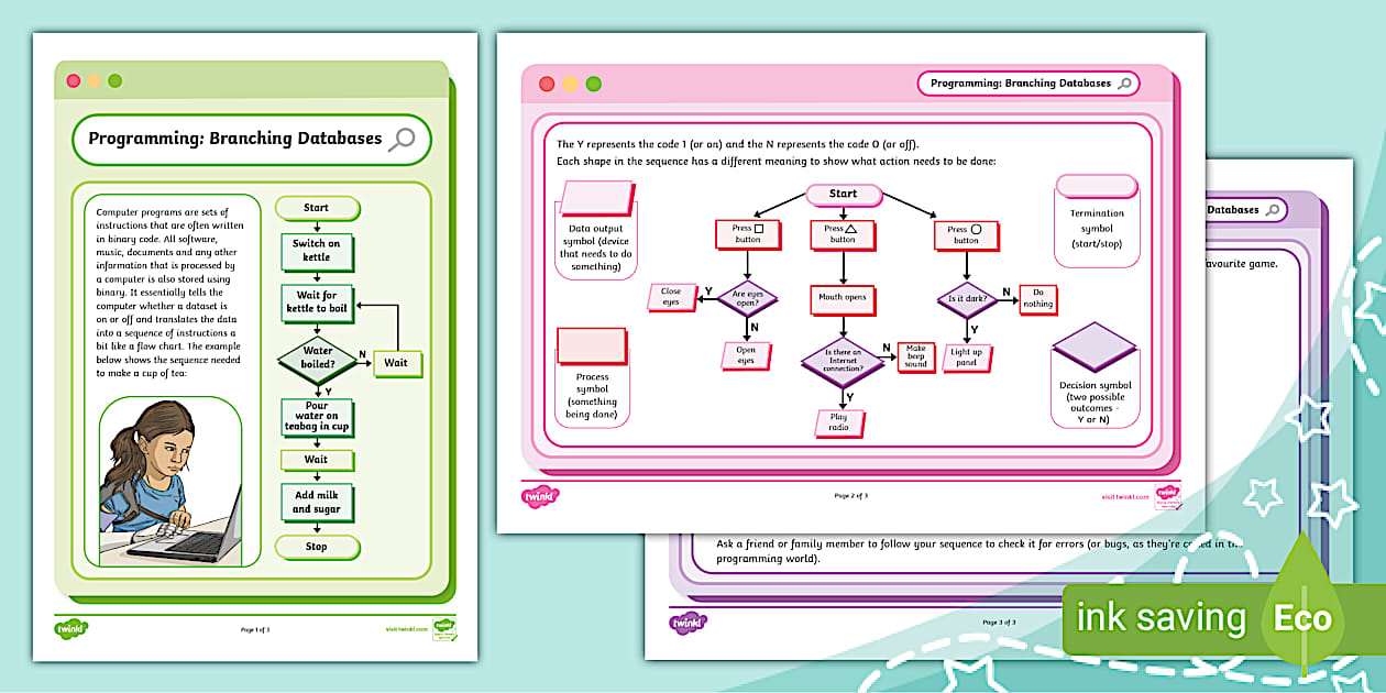 Programming: Branching Databases (Ages 7 - 11) - Twinkl