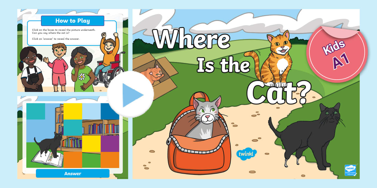 Prepositions of Place Reveal the Picture PowerPoint - Twinkl