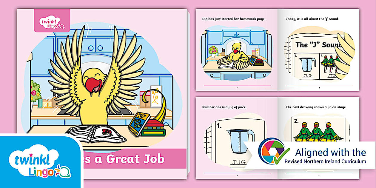 Pip Does a Great Job Phase 2 'j' Sound Story - Twinkl