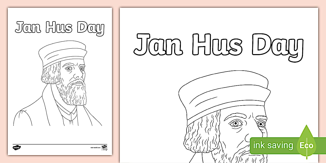 Jan Hus Day Colouring Activity | Jan Hus Day Colouring Page