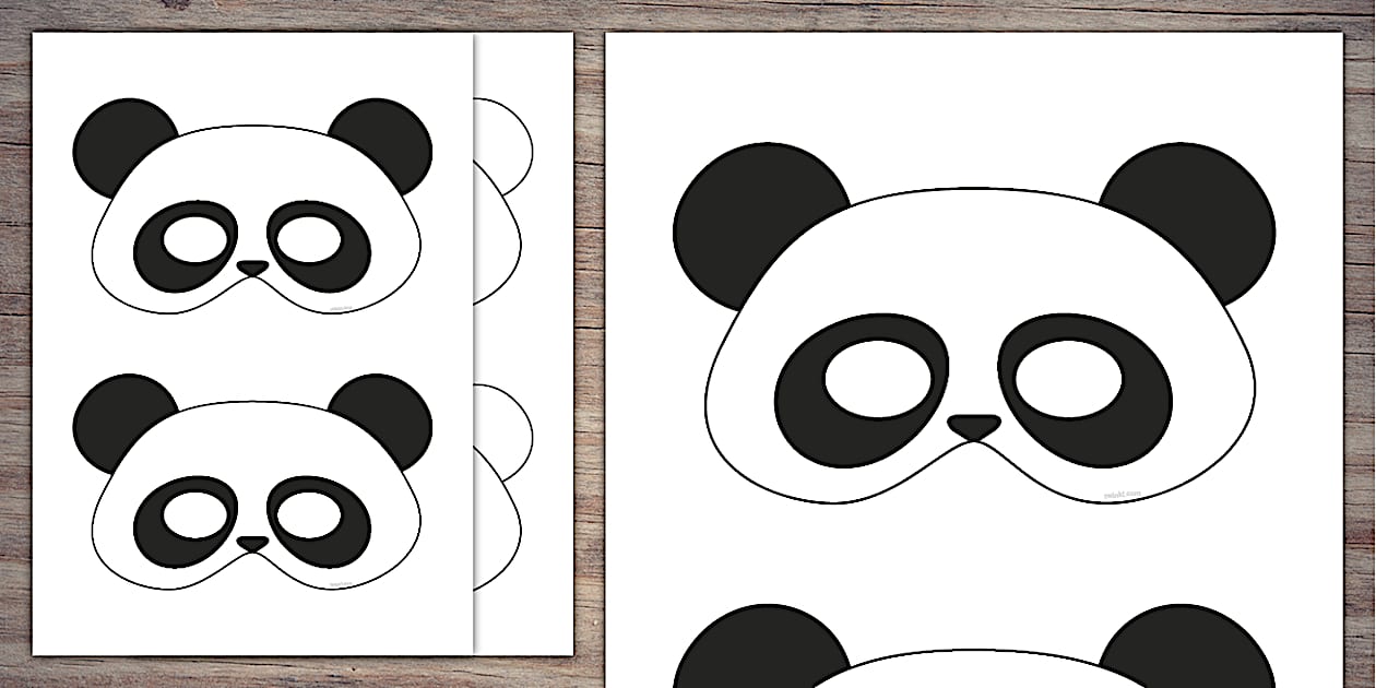 Panda Mask Template | Twinkl Party (Teacher-Made) - Twinkl