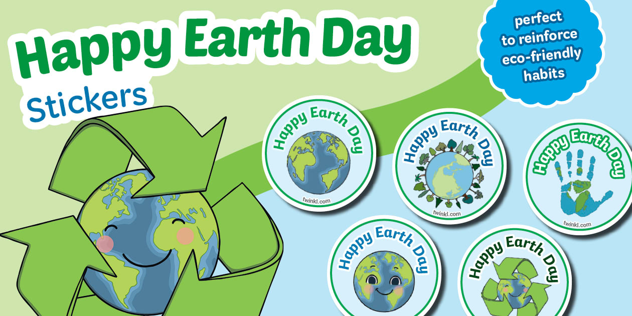Happy Earth Day Stickers