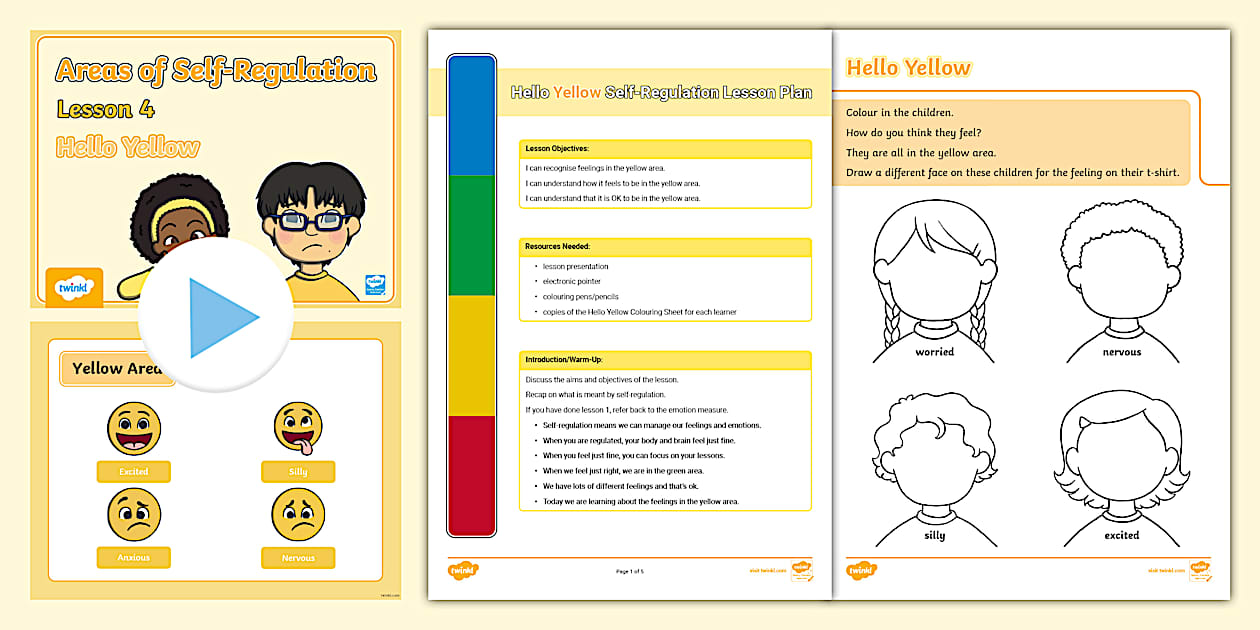 OT: Areas of Self-Regulation Lesson 4: Hello Yellow - Twinkl