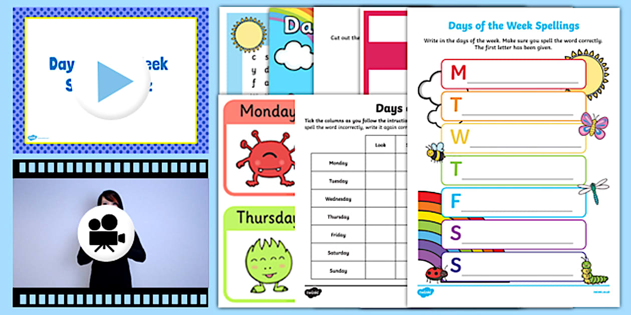 Days of the Week Activities Year 1 Resource Pack - Twinkl