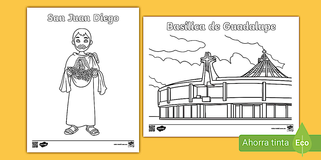 San Juan Diego - Hojas para colorear