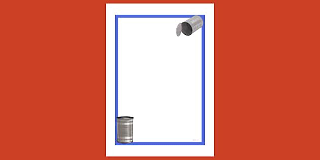 Aluminium Can Page Border | Page Borders | Twinkl