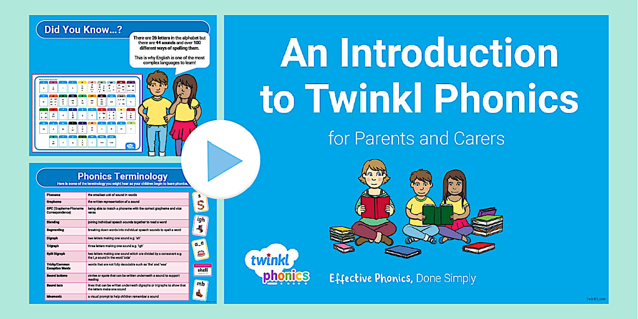 Parents and Carers - Introduction to Twinkl Phonics - Twinkl