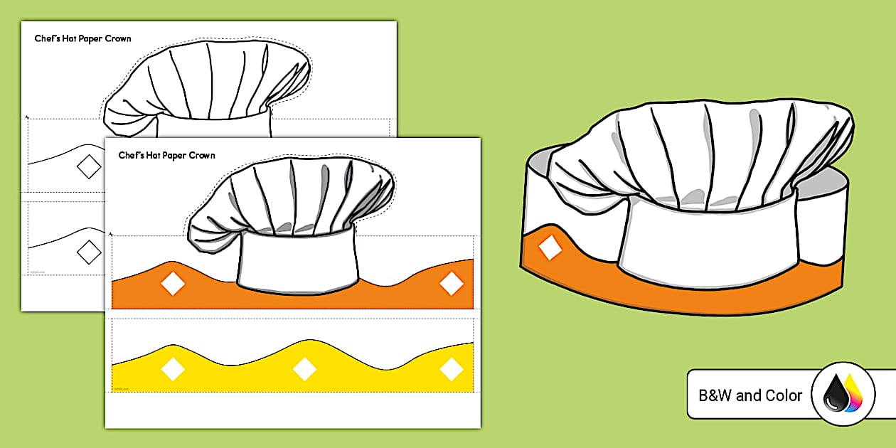 Chef's Hat Paper Crown (teacher made) - Twinkl