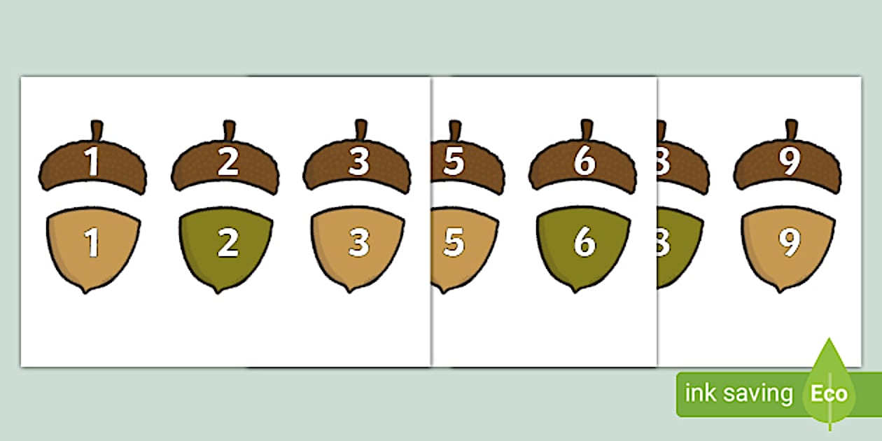 Acorn Addition up to 10 Matching Activity (Lehrer gemacht)