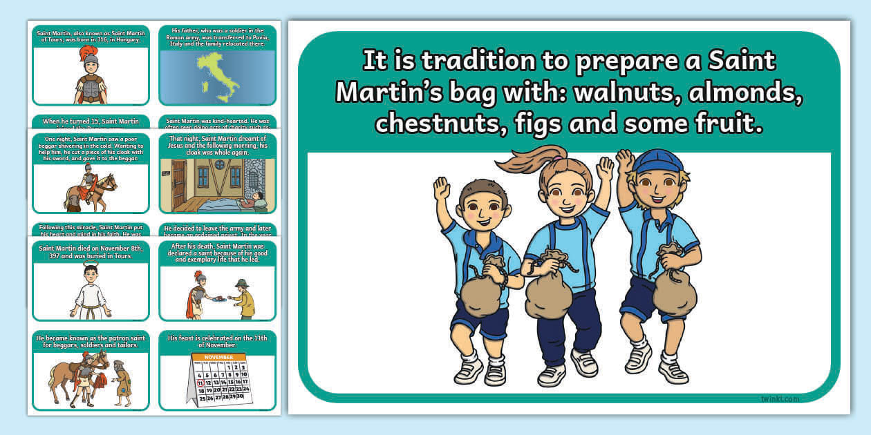Saint Martin Fact Cards: Patron Saint of Beggars l Twinkl