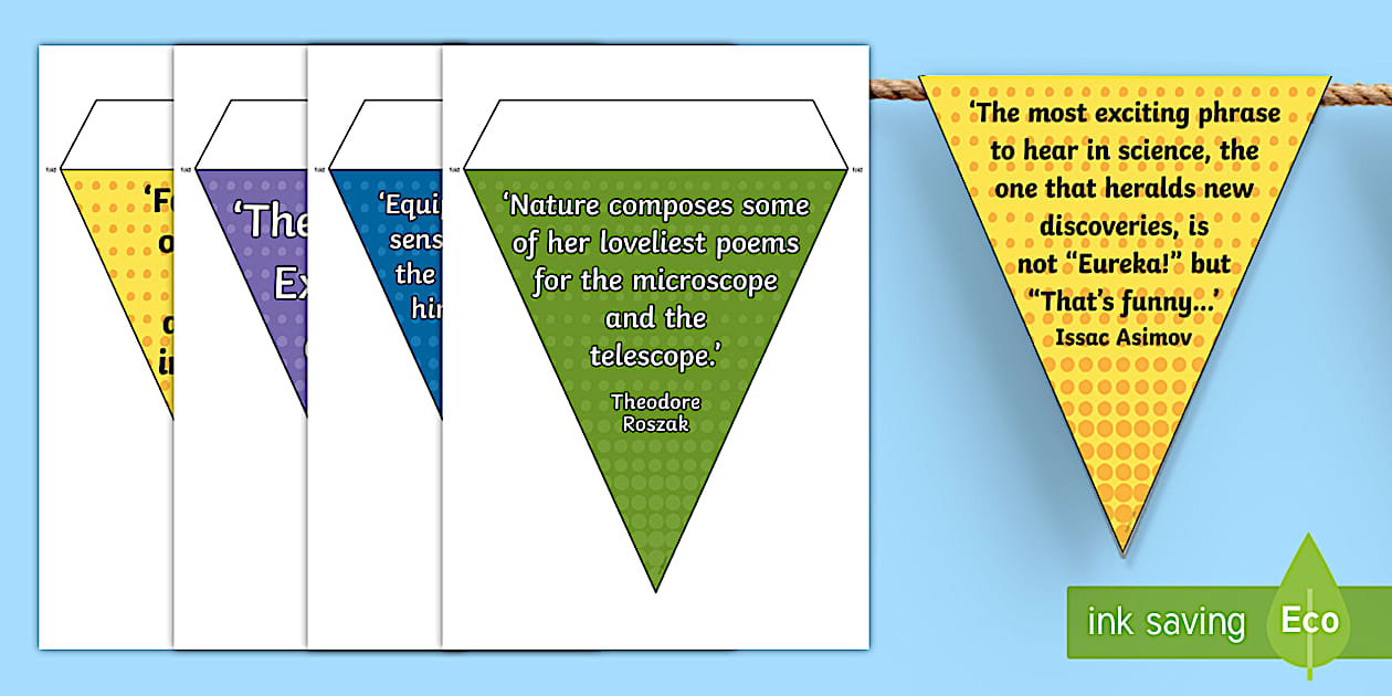 KS2 World Science Day Motivational Display Bunting - Twinkl