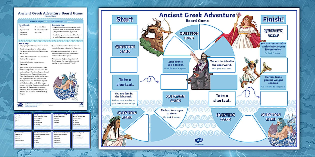 Ancient Greek Adventure KS2 Board Game (teacher made)
