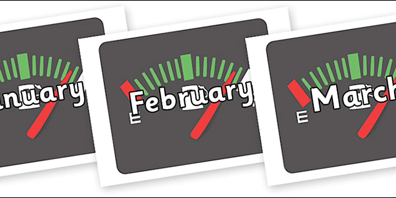 Months of the Year on Dials (teacher made) - Twinkl