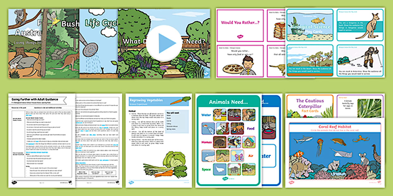 F-2 Biological Sciences Australian Curriculum School Closure Home Learning