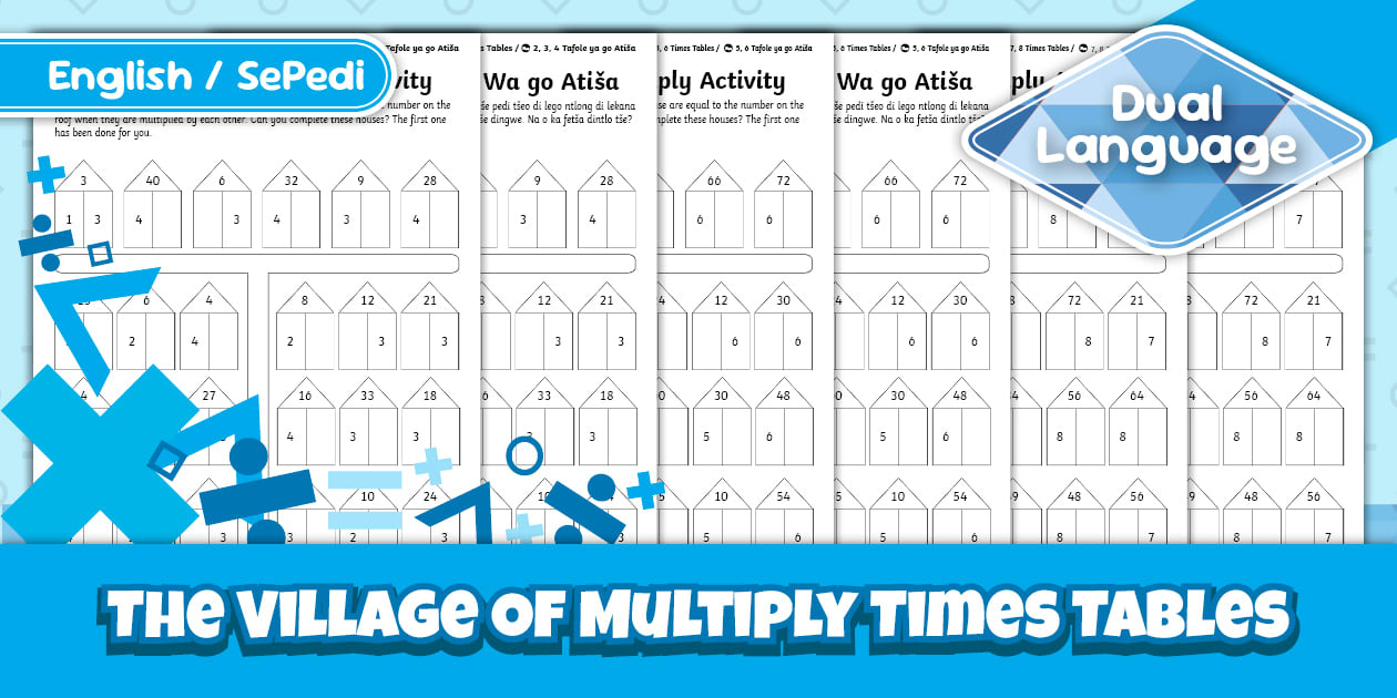 Grade 4 Maths The Village Of Multiply Times Tables Sepedi