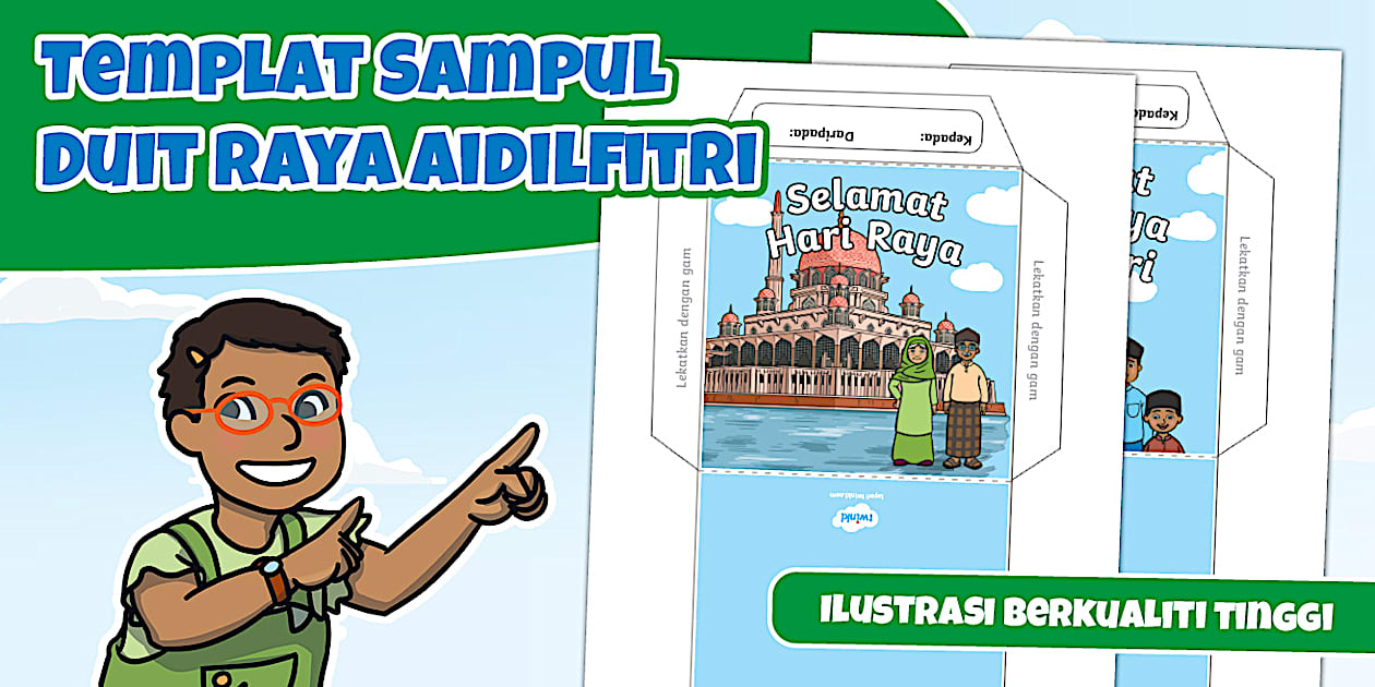 Templat Sampul Duit Raya Aidilfitri -Sampul Duit Raya DIY