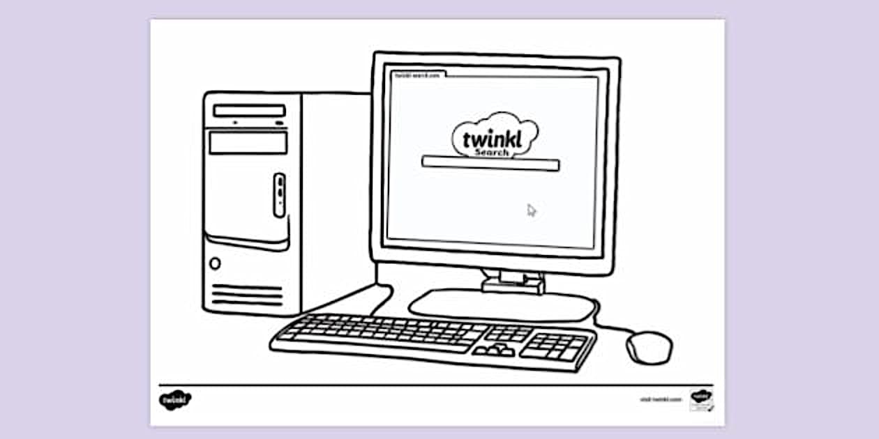 Computer Colouring Sheet | Colouring Sheets (Teacher-Made)