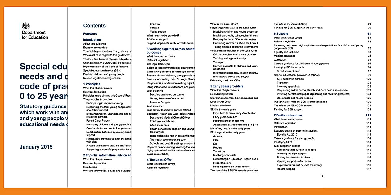 SEND Code of Practice 2015 Adult Guidance - SEND Resources