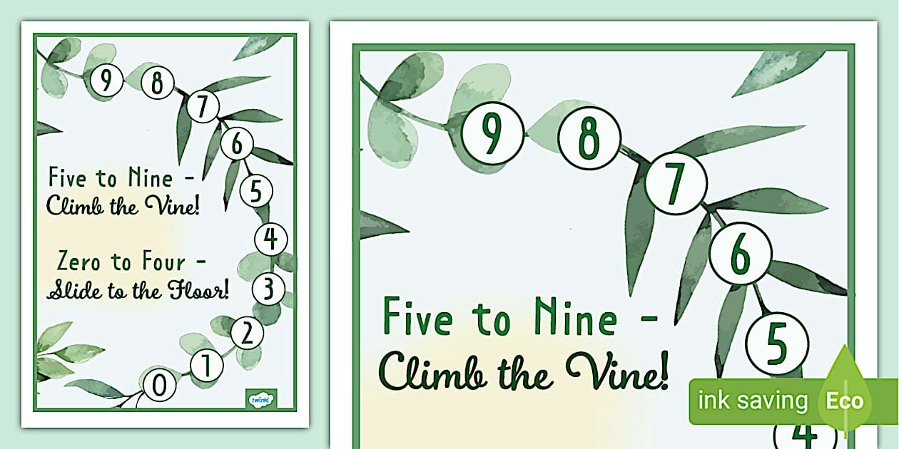 👉 Botanical Themed-Rounding Rhyme Display Poster - Twinkl
