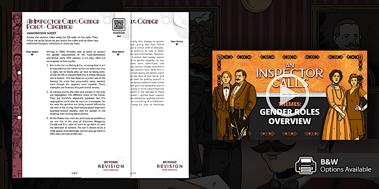 Themes: Gender Roles Overview | An Inspector Calls | Quickfire Video and