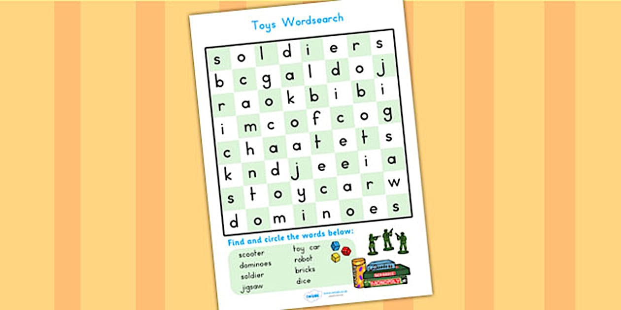 Toy Wordsearch (teacher made) - Twinkl