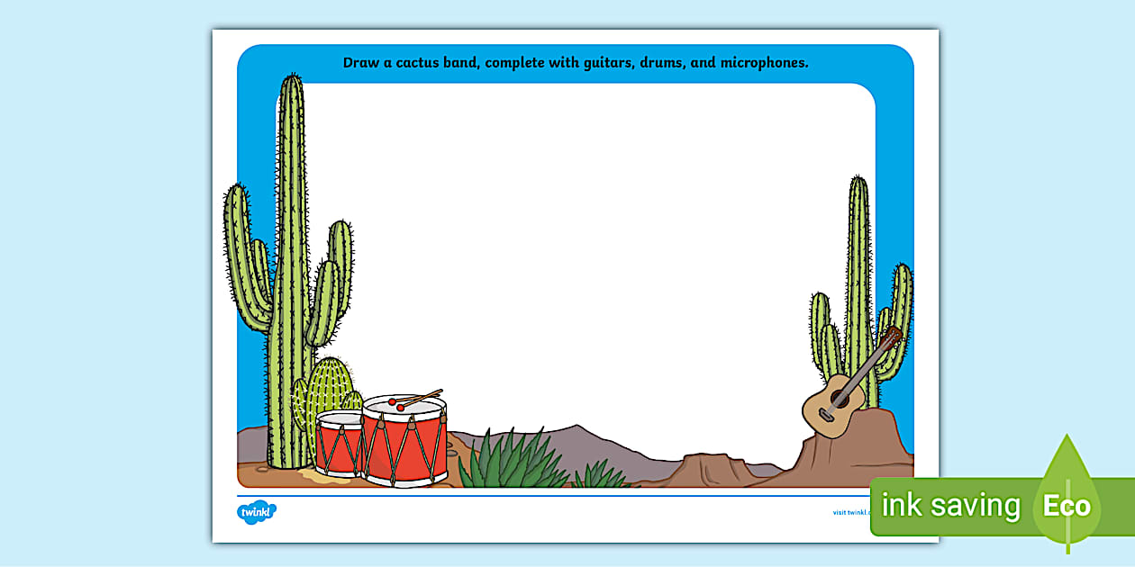 Cactus Drawing Prompt | Twinkl | Art and Drawing | KS1