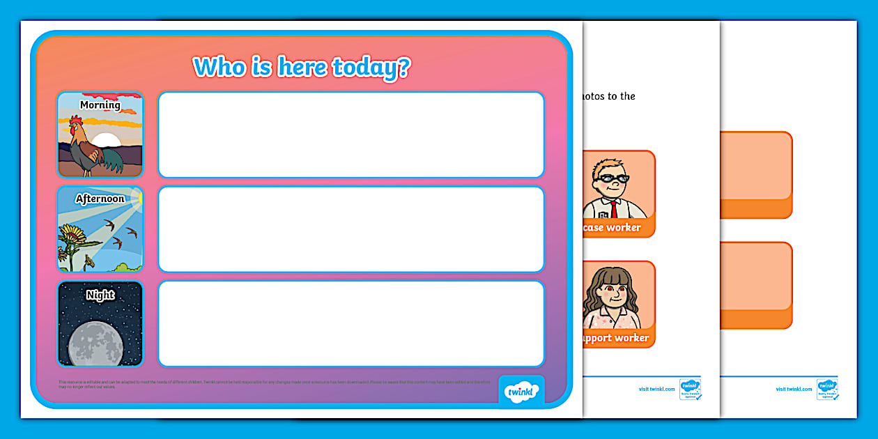 Daily Support Worker Poster (teacher made) - Twinkl