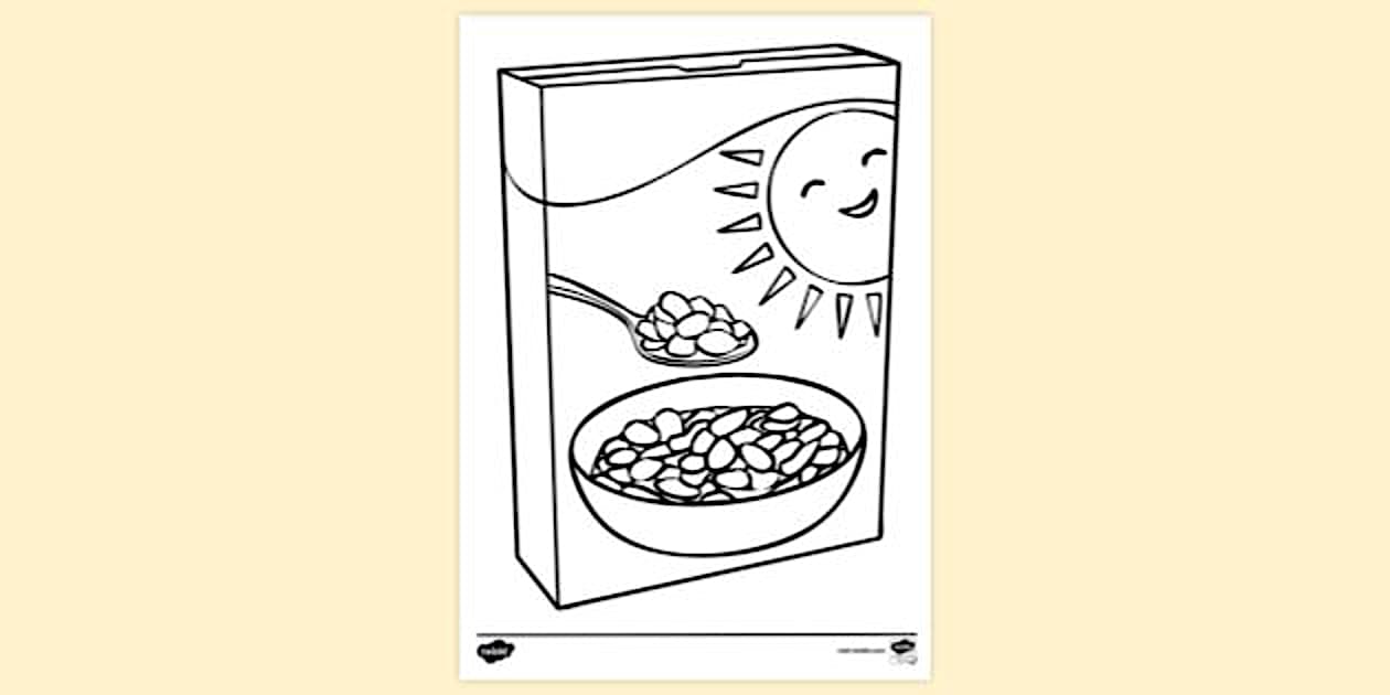 Box of Cereal Colouring | Colouring Sheets (teacher made)