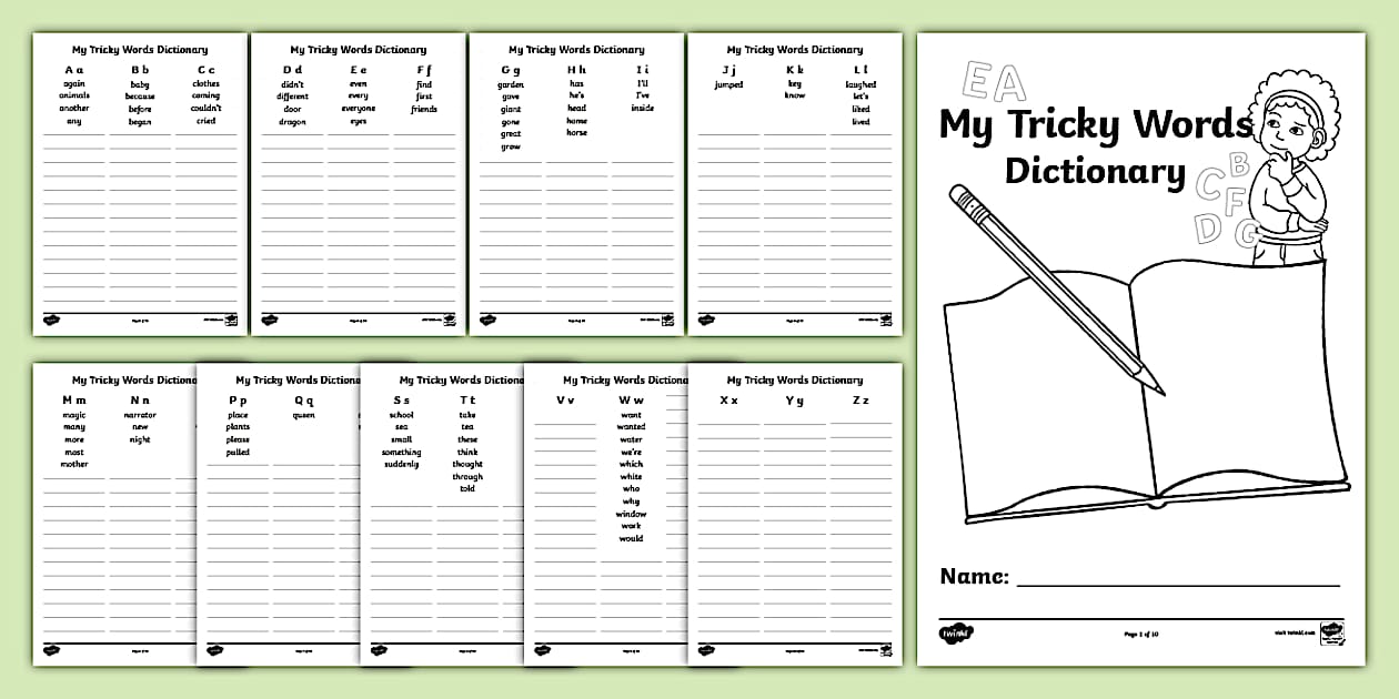 My Tricky Words Dictionary - High Frequency Words - Twinkl