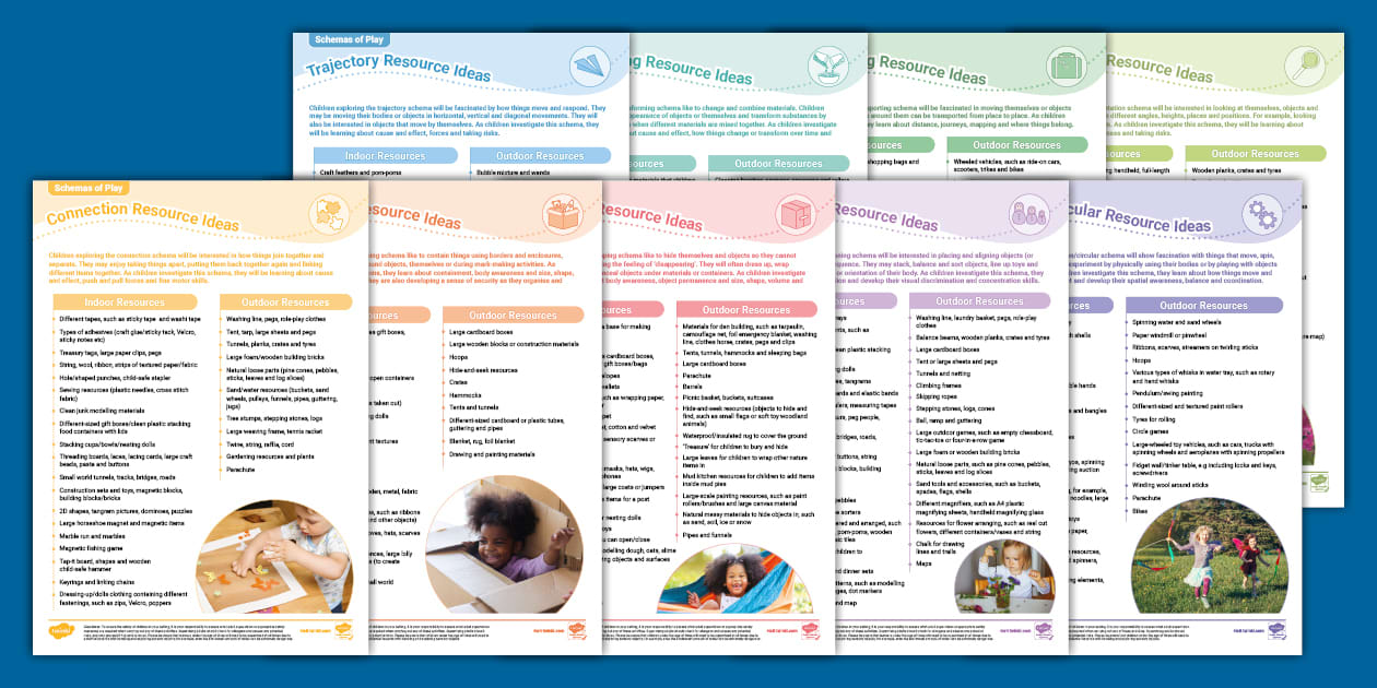 Schemas of Play: Indoor and Outdoor Resource Ideas Pack