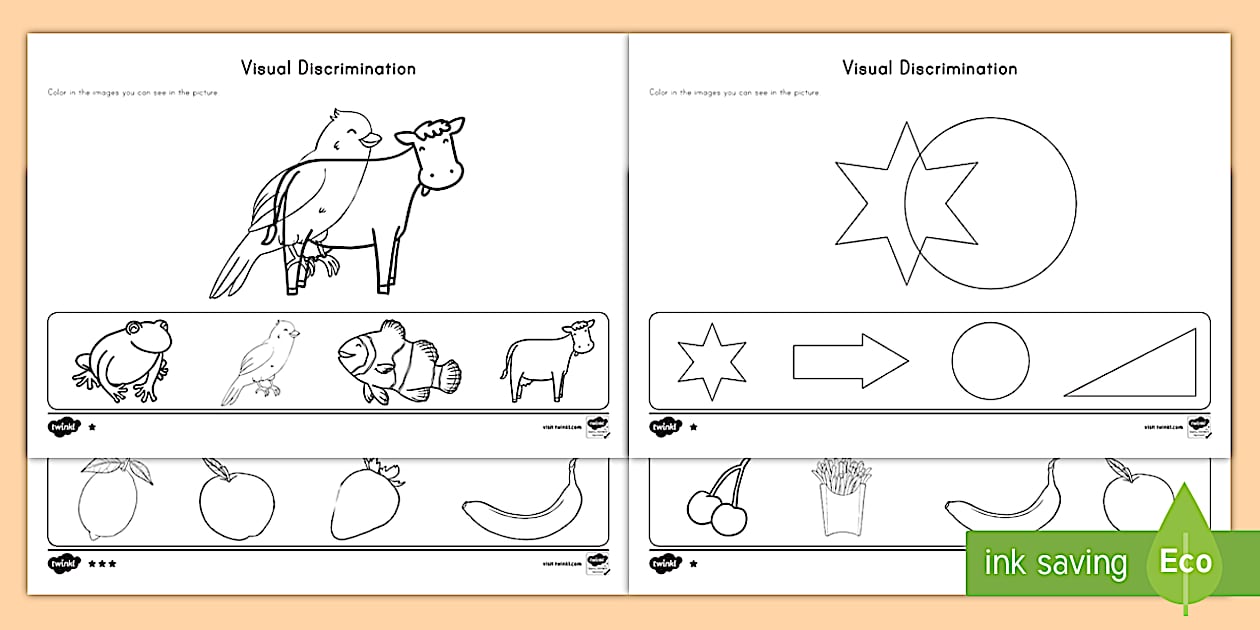 Lower Ability Visual Discrimination: Find the Overlapping Pictures ...