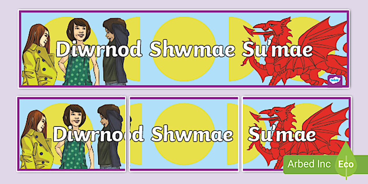 Baner Arddangos Diwrnod Shwmae Su'mae (Teacher-Made)