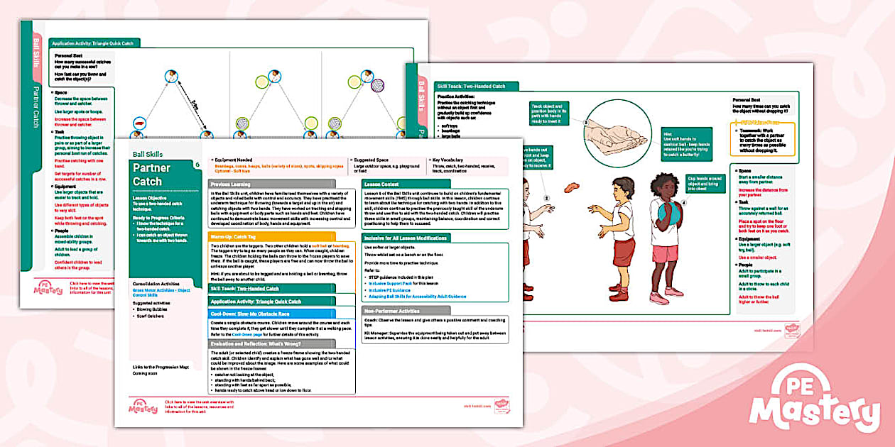 PE Mastery: First Class Ball Skills Lesson 6 - Partner Catch