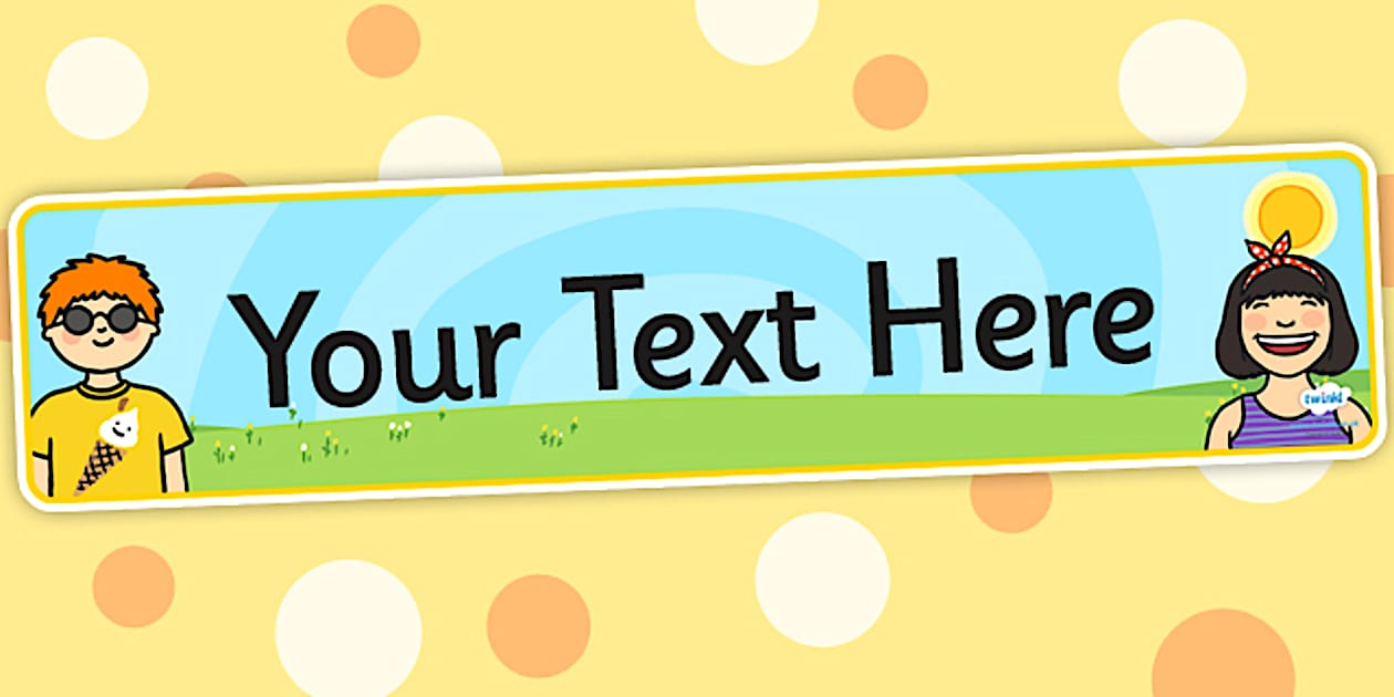 Summer Themed Editable Banner For Publisher (teacher made)