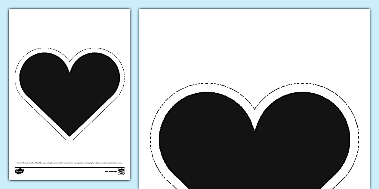 Heart Silhouette Cut Out - Display Resource (Teacher-Made)