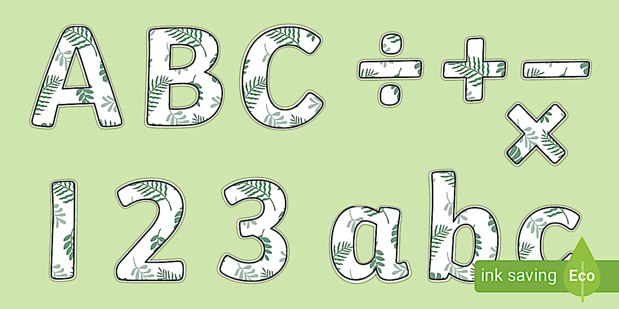 Botanical-Themed Display Lettering (teacher made) - Twinkl