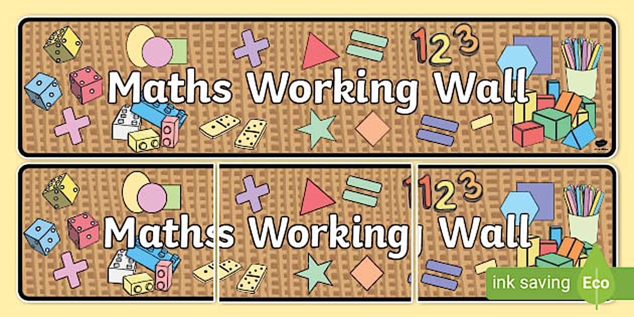 👉 Neutral-Themed Maths Working Wall Display Banner