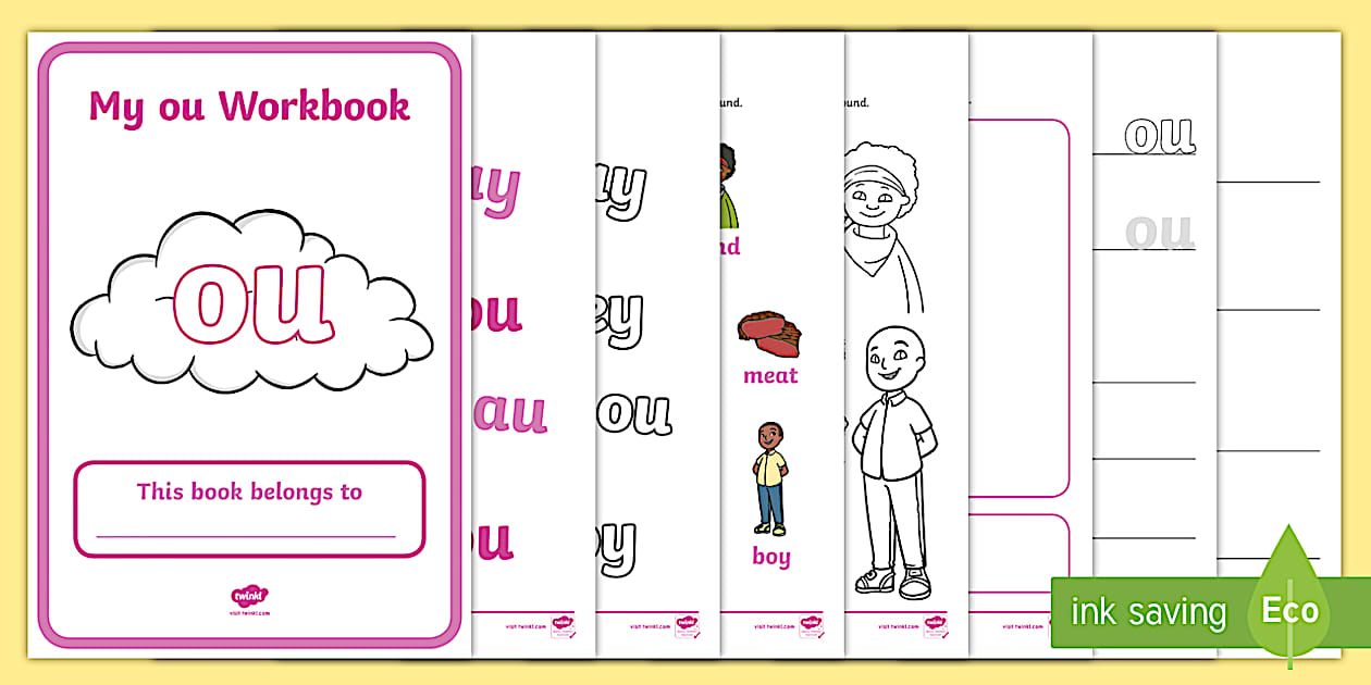 Phase 5 Ou Words Workbook - Primary Phonics Resource
