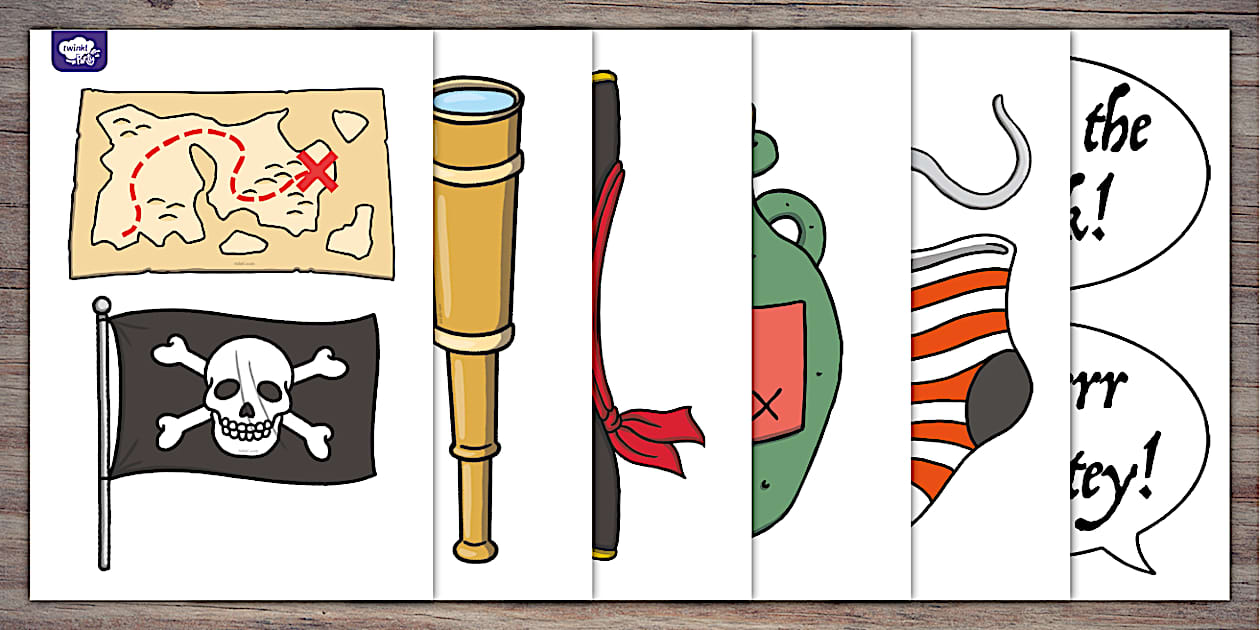 Pirate Photo Booth Props | Twinkl Party (teacher made)