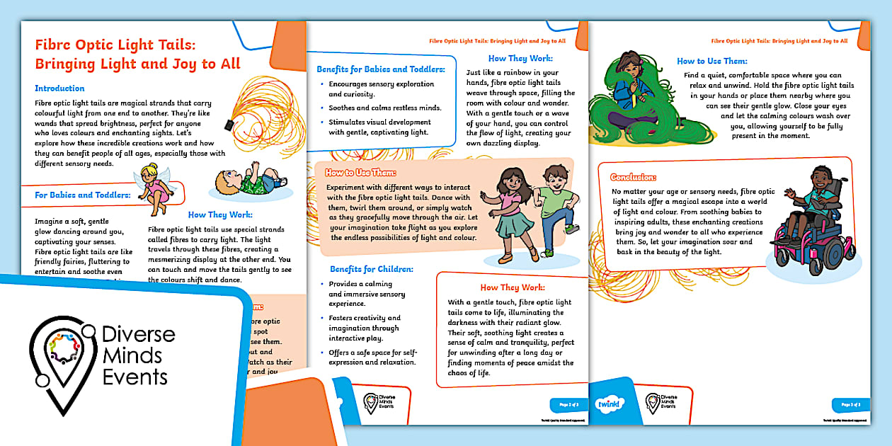 FREE! - Diverse Minds Events: Fibre Optic Light Tails KS1