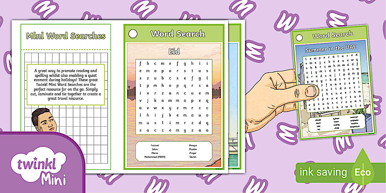 Twinkl Mini Word Search Cards (teacher made) - Twinkl